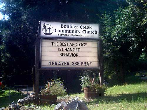 Message of the Week: The Best Apology « Boulder Creek Insider